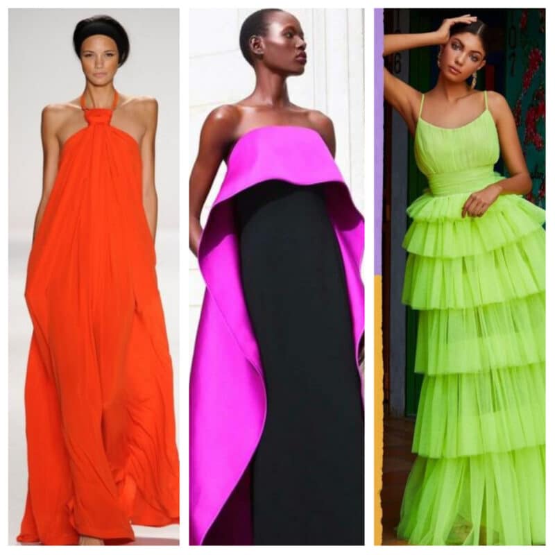 Outfits con vestido neón para fiestas 2024 - QNoche